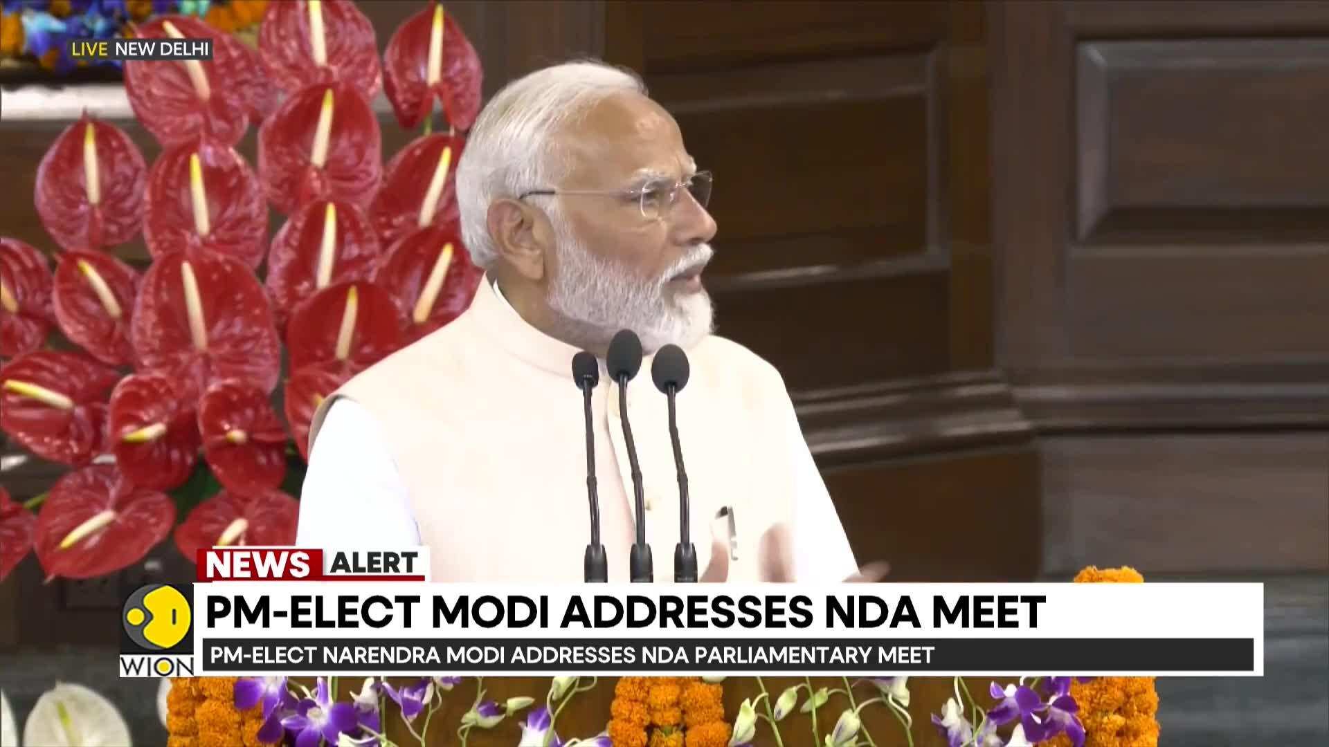 PM Modi addresses NDA meet: 'NDA synonymous with good governance', says ...