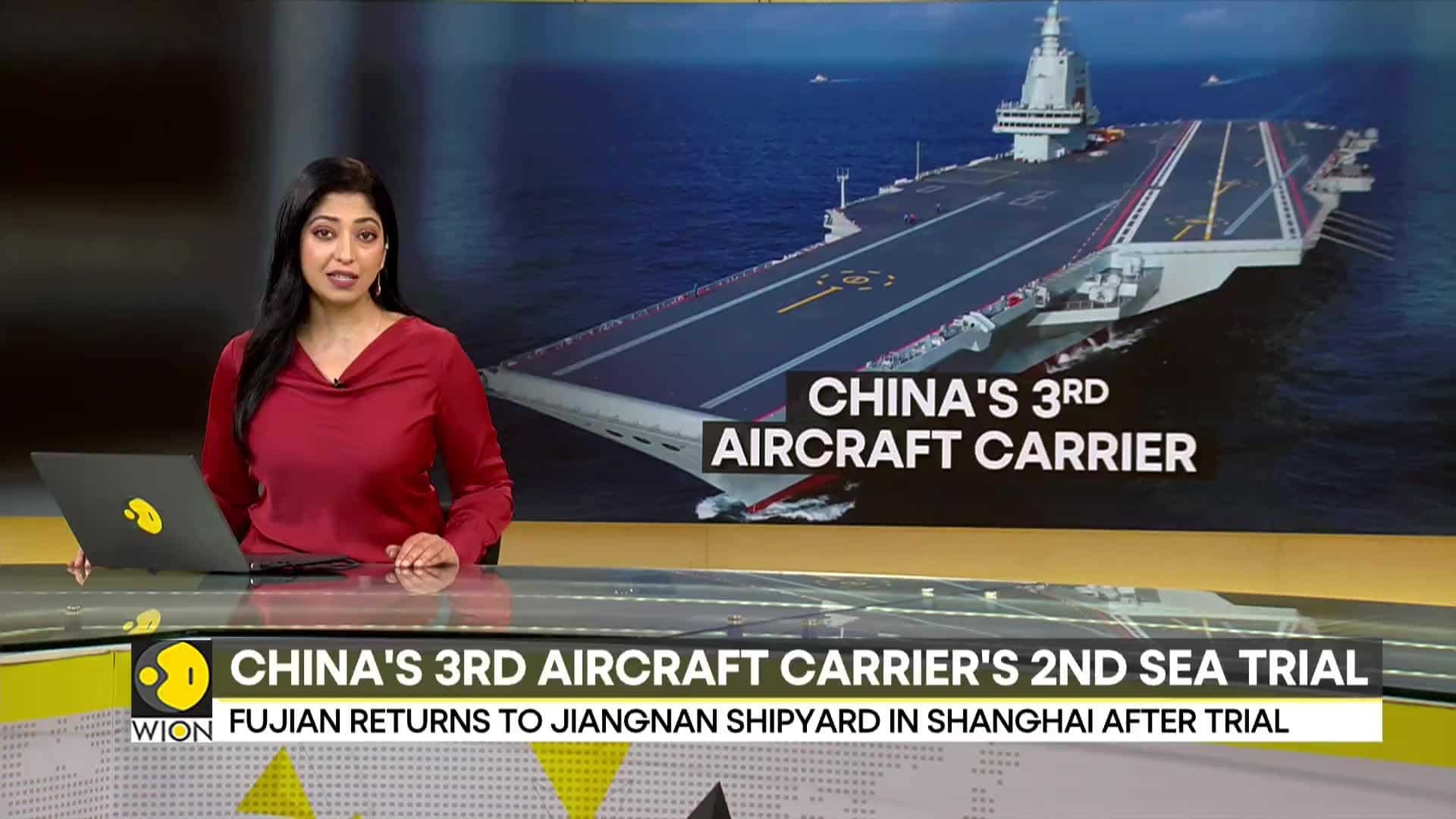 China's 3rd aircraft carrier Fujian returns to Jiangnan shipyard in Shanghai after trial - World ...