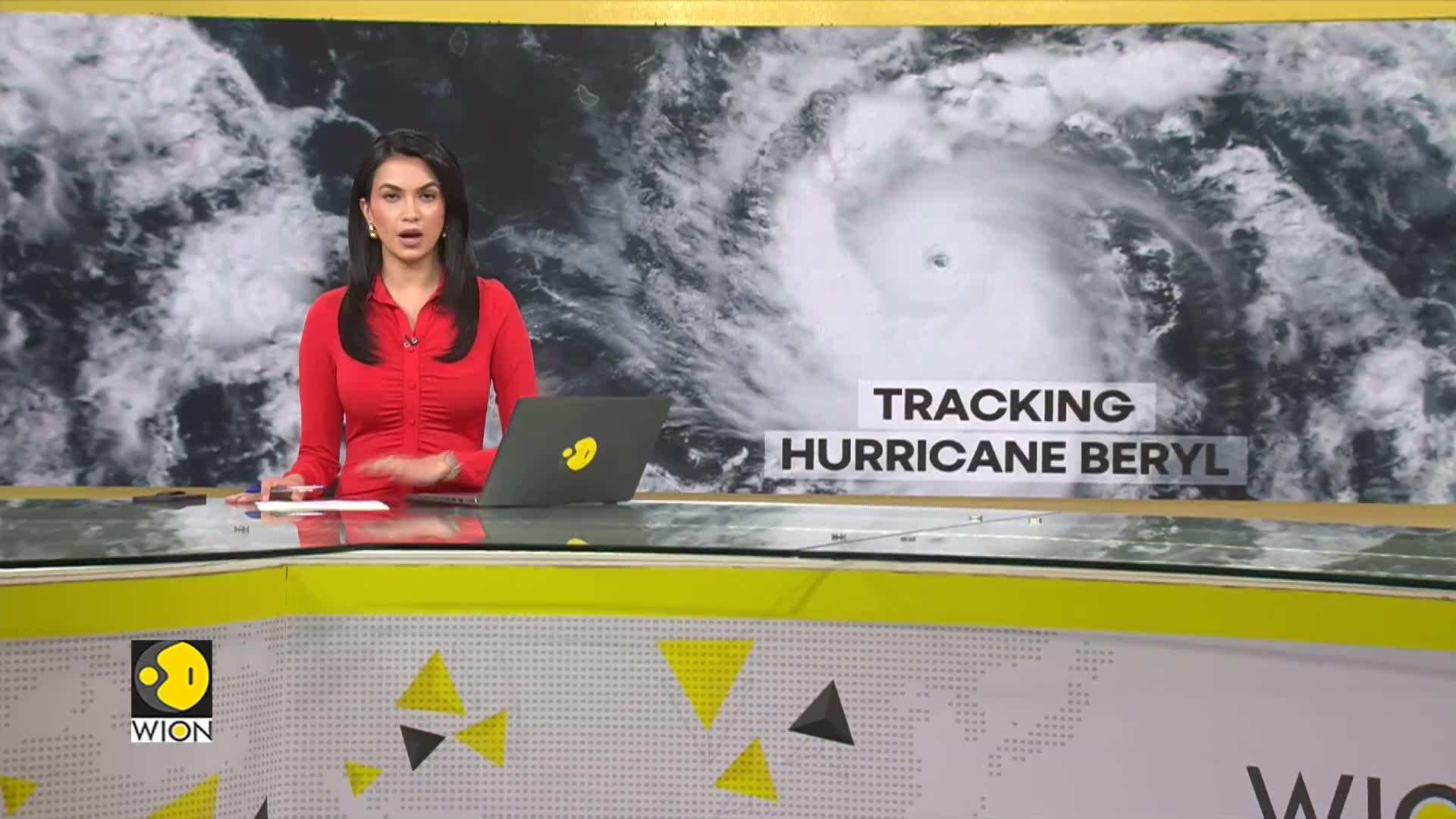 Hurricane Beryl intensifies tor category 4 hurricane as it makes its way towards the Caribbean ...