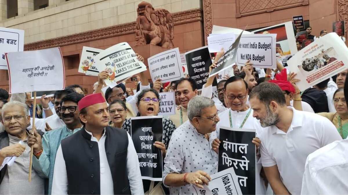 Budget 2024-25: Opposition leaders stage protest | Here’s an overview ...