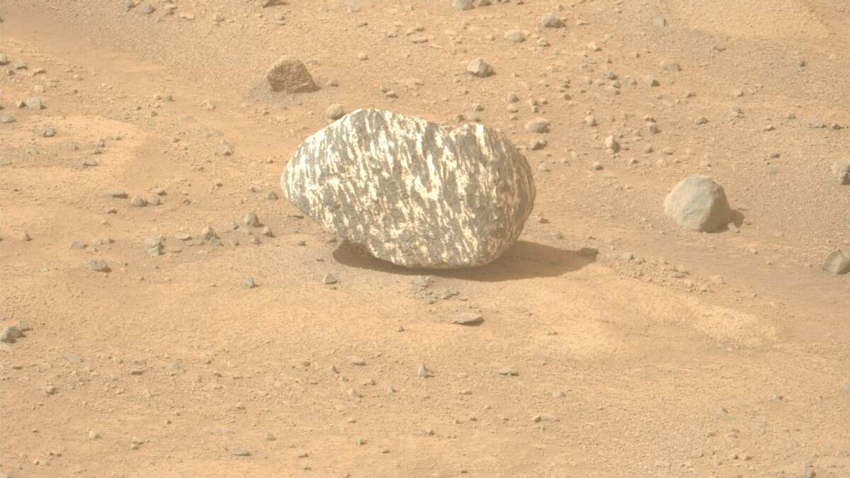 Perseverance spots an odd rock on Mars with zebra stripes. Where did it ...