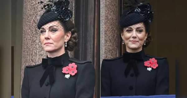 Kate Middleton makes sombre appearance on Remembrance Sunday | In pics - Entertainment News