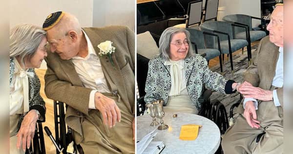 Centenarians Bernie and Marjorie set record as world’s oldest newlyweds ...