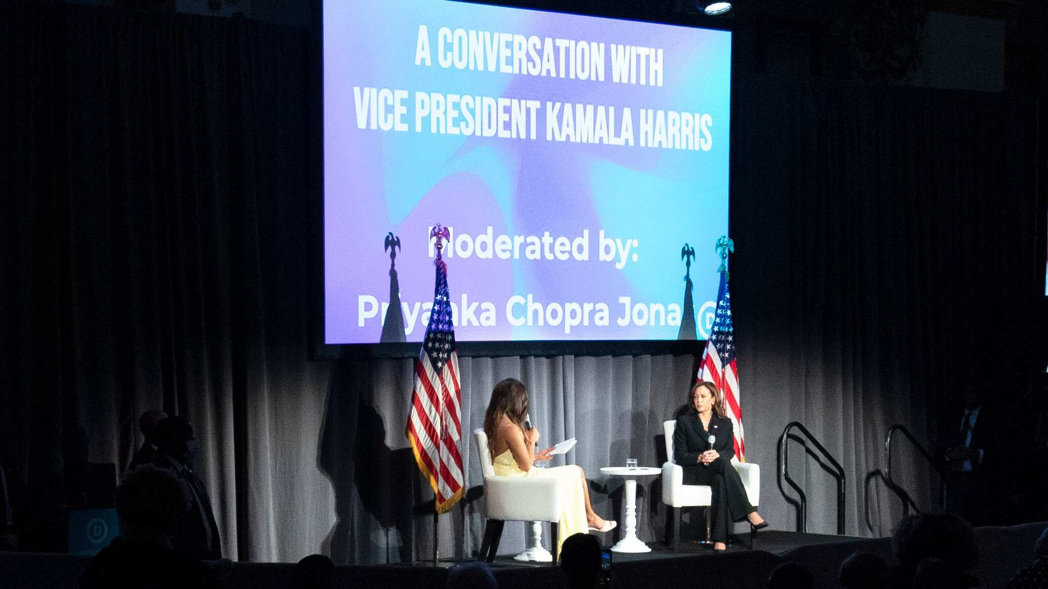 Priyanka Chopra Jonas interviews US Vice President Kamala Harris at ...