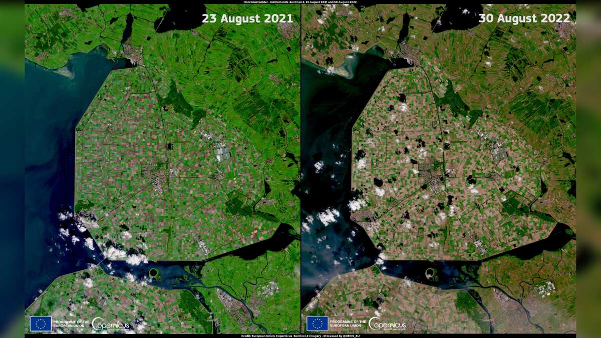 Drought in Europe 2022: Watch | Satellite images show how the historic ...