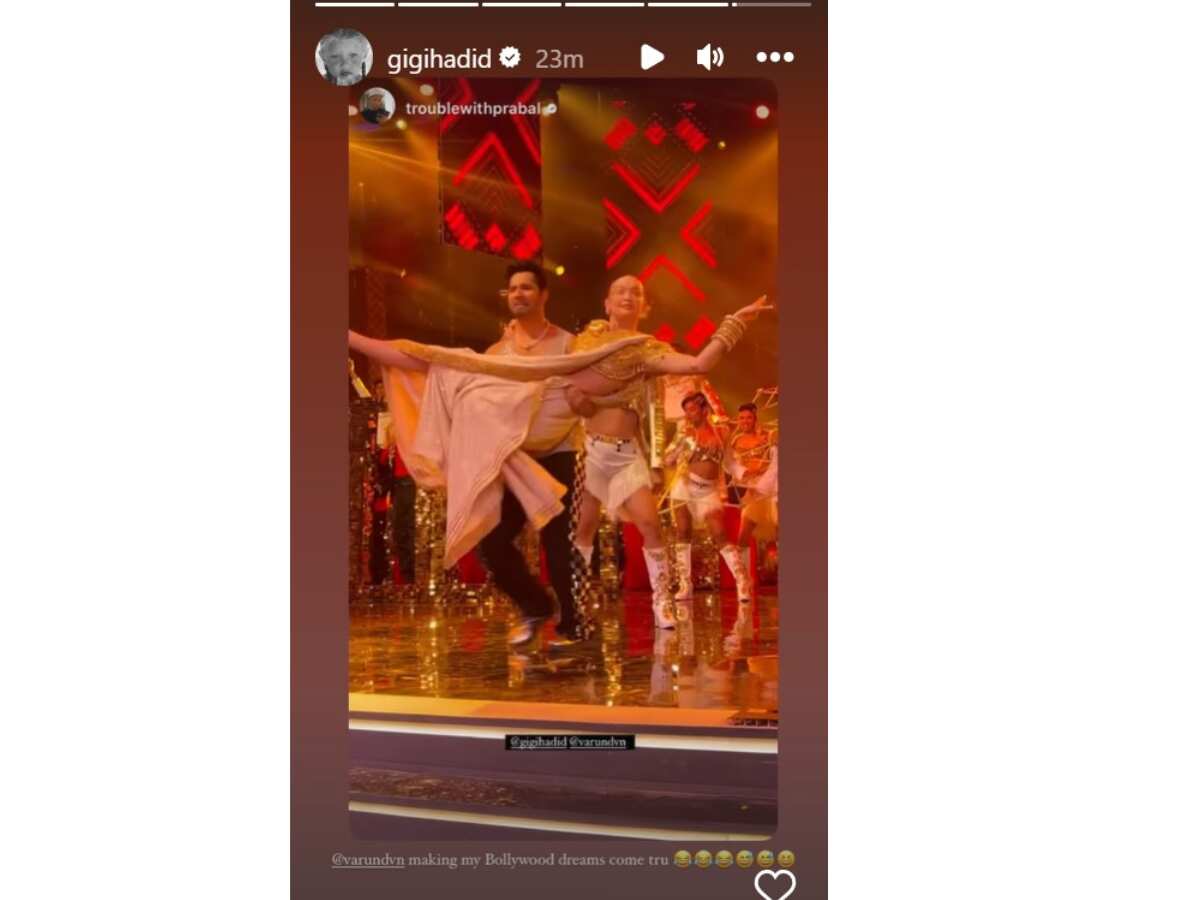 Gigi Hadid thanks Varun Dhawan for making her Bollywood dream come true ...