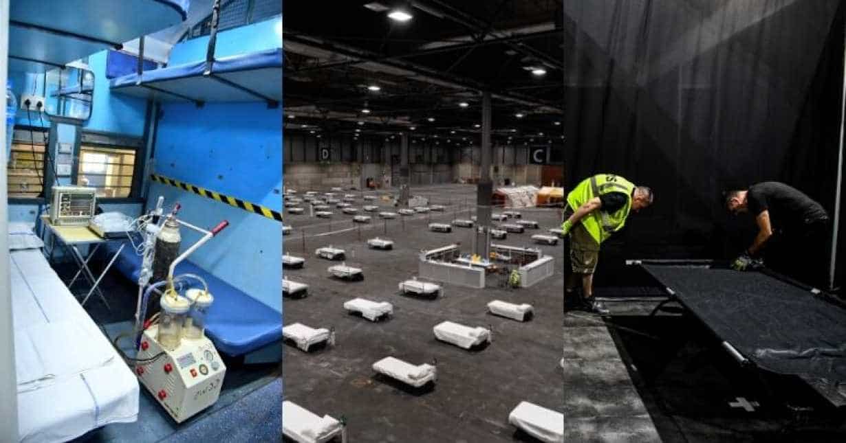 Makeshift hospitals pop-up across the globe to handle surge in COVID-19 ...