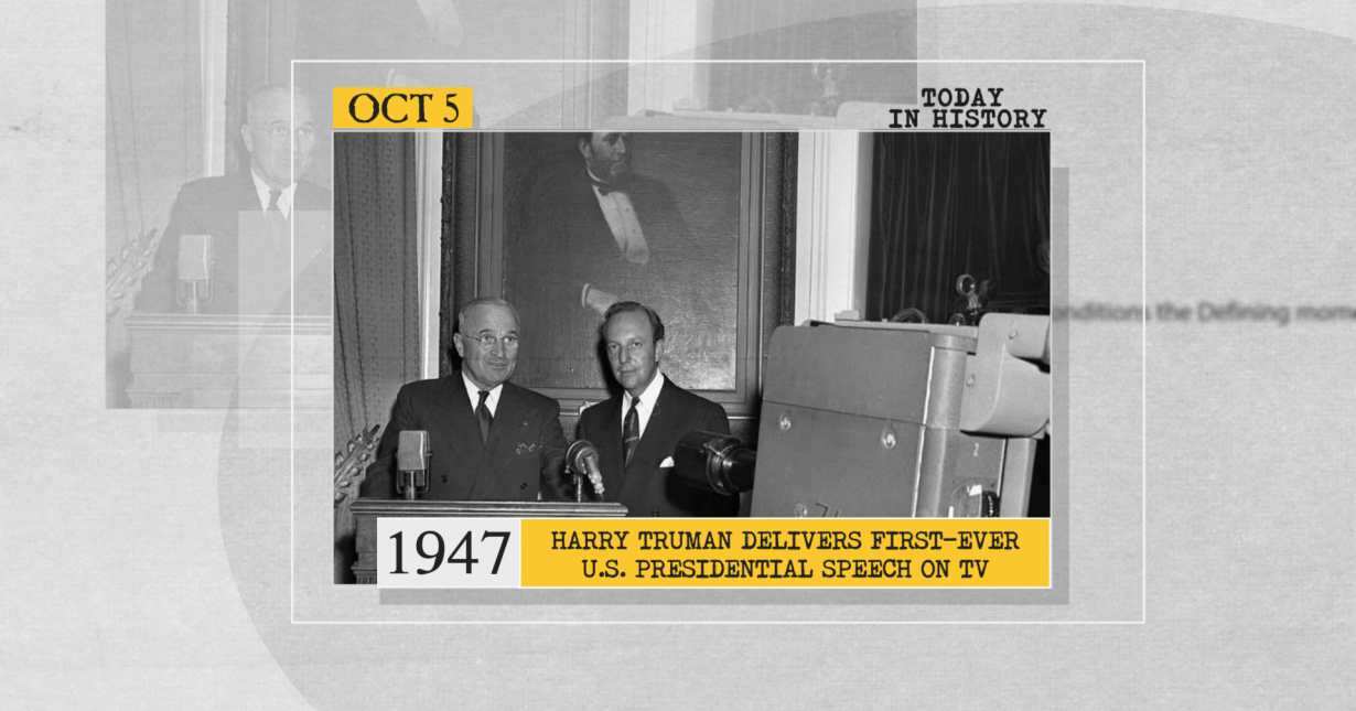 October 05 in history: First-ever US presidential speech on TV and more ...