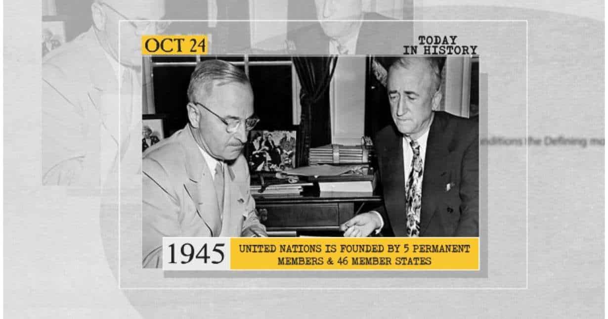 October 24 in history: United Nations founded, first photo of earth ...