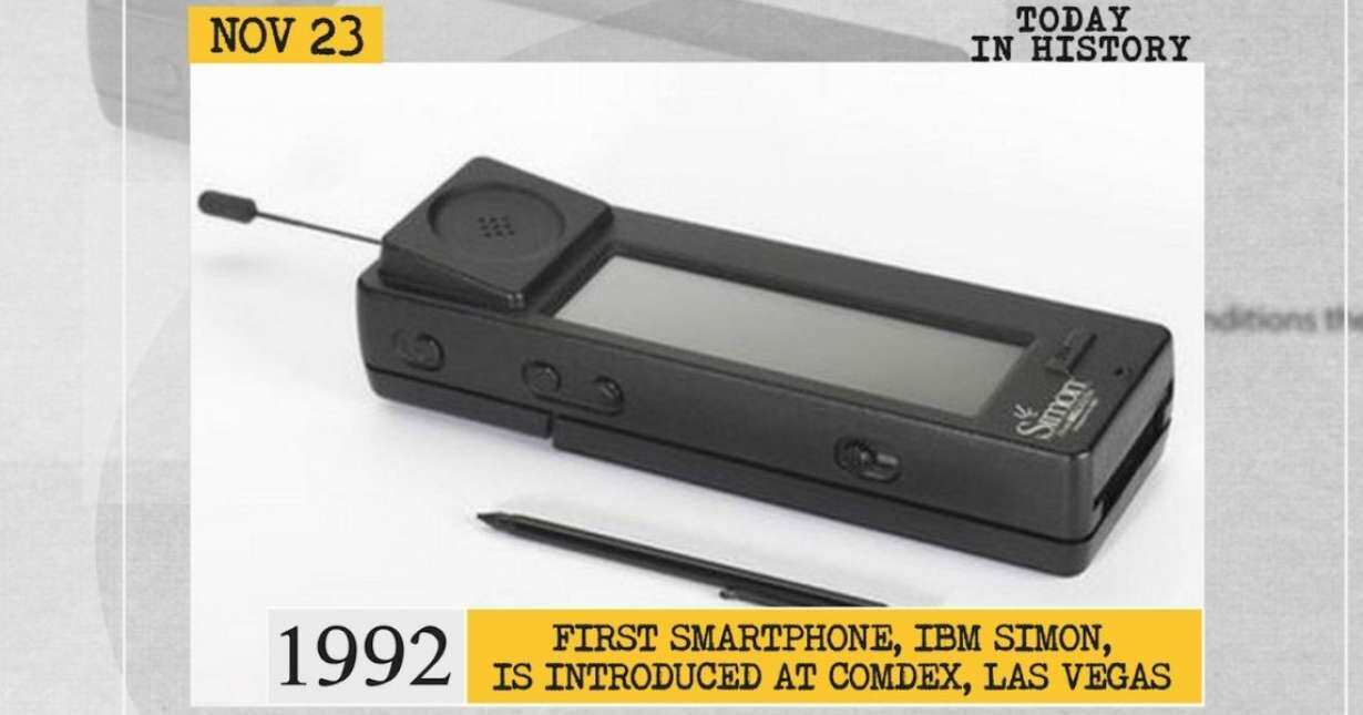 Nov 23 in history: First smartphone, IBM Simon, is introduced at COMDEX ...