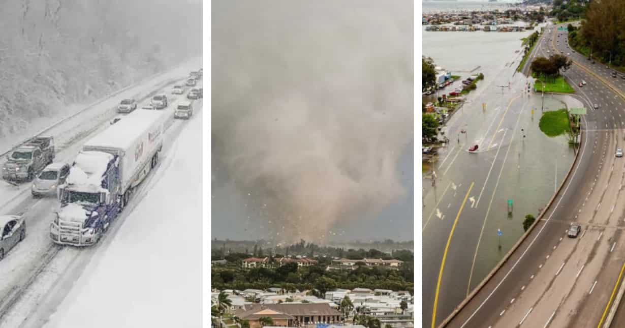 In pics: Flood, snowstorm and tornado, US in grip of extreme weather ...