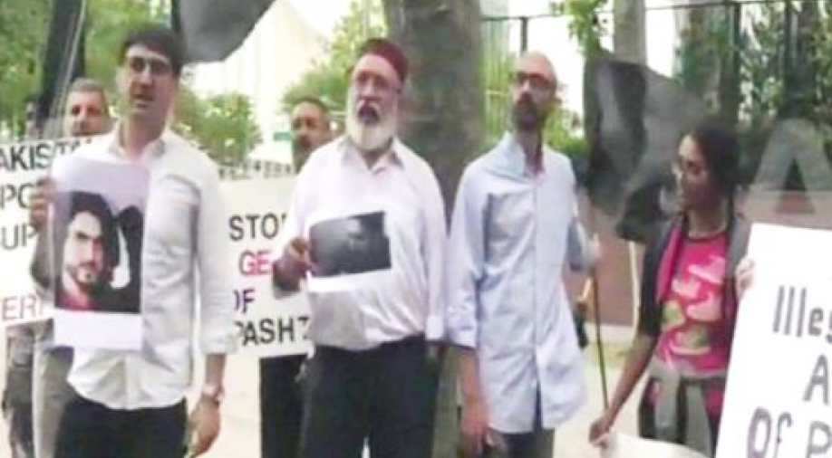 Pashtun Tahafuz Movement (PTM) members hold protests against Pak Army ...