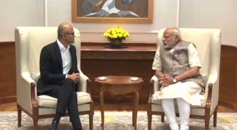 Microsoft's CEO Satya Nadella meets PM Modi - South Asia News