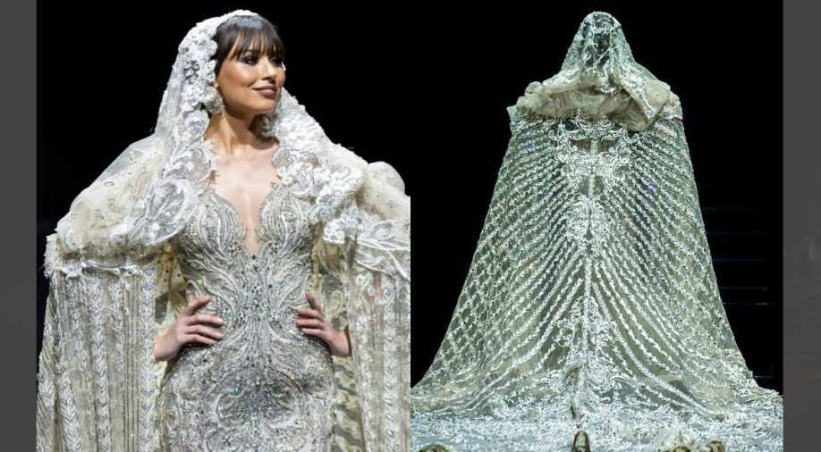 In pics: World's most expensive wedding gown with $15 million worth ...
