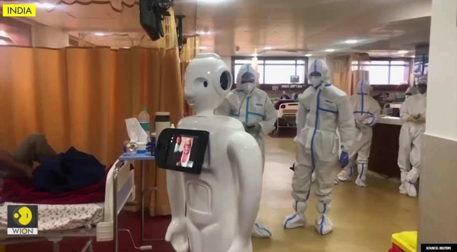 Mitra the robot helps COVID patients in India speak to loved ones ...