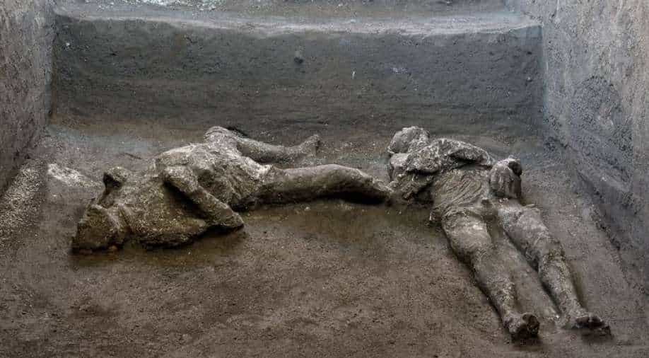 Skeletons of rich man and his 'male slave' found from ashes at Pompeii ...