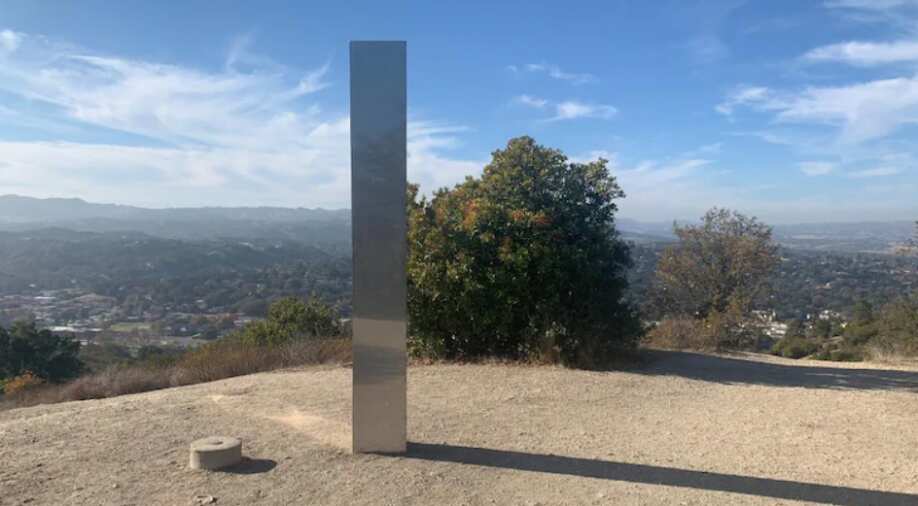 New mystery metal monolith appears atop a mountain in California ...