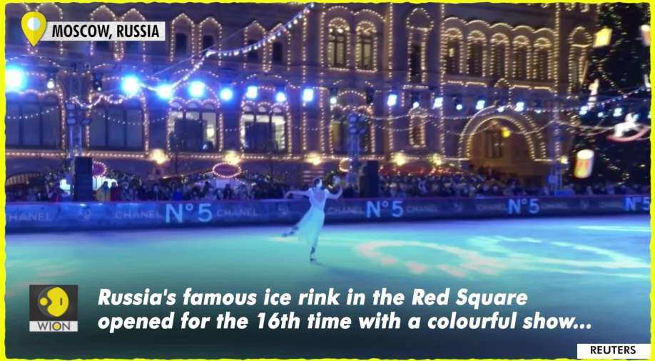 Russia's iconic Red Square ice rink opens with colourful show featuring ...