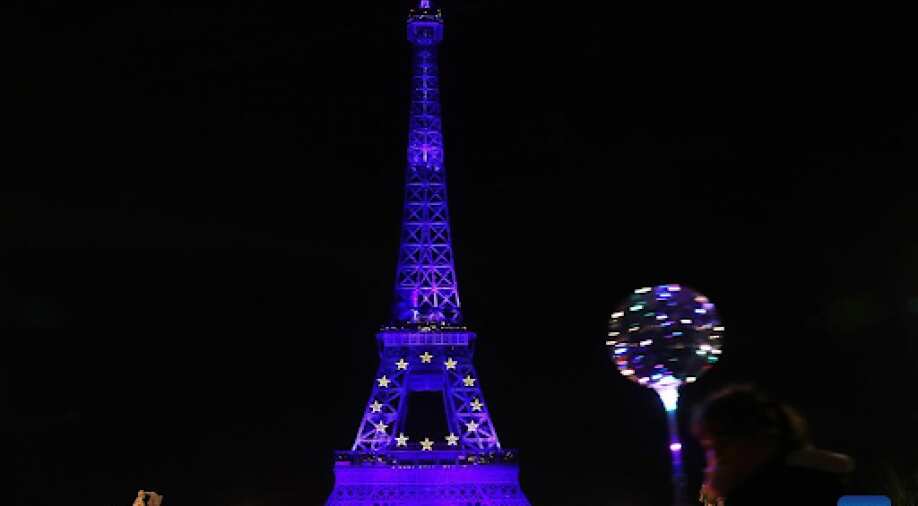 Paris Lights Up In Blue To Mark Start Of France S Six Month Eu