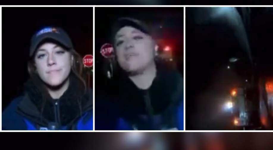 Video: TV reporter struck by car during live broadcast, gets up ...
