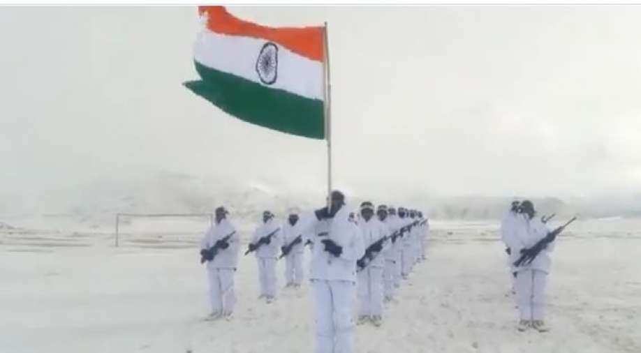 Watch: ITBP bravehearts celebrate Republic Day at 15000 feet in sub ...