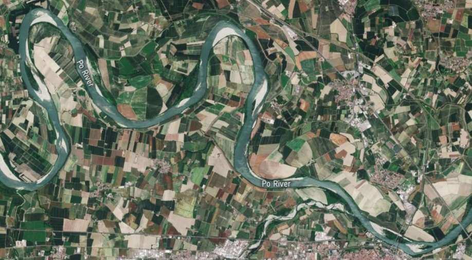 Before and after satellite images show how Italy's Po river shrunk ...