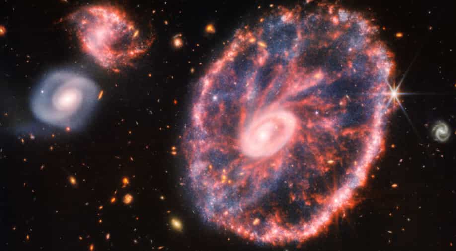 Cartwheel Galaxy's new image reveals spinning ring of colour in ...