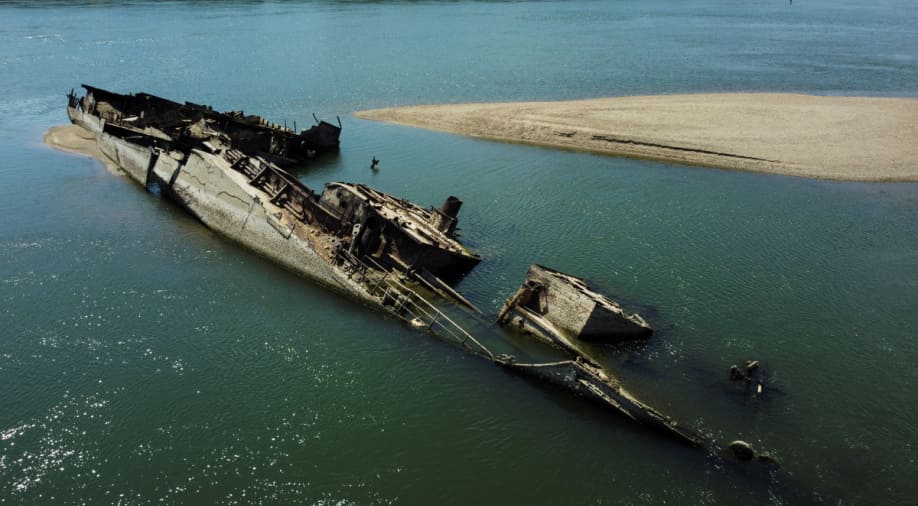 Giant explosive-laden Nazi warships emerge in low water levels of ...