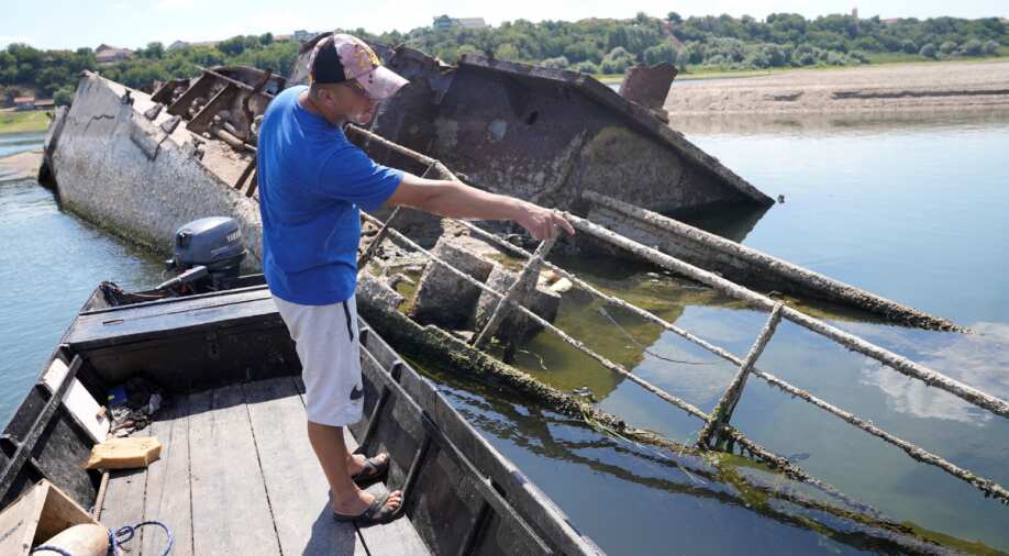 Giant explosive-laden Nazi warships emerge in low water levels of ...