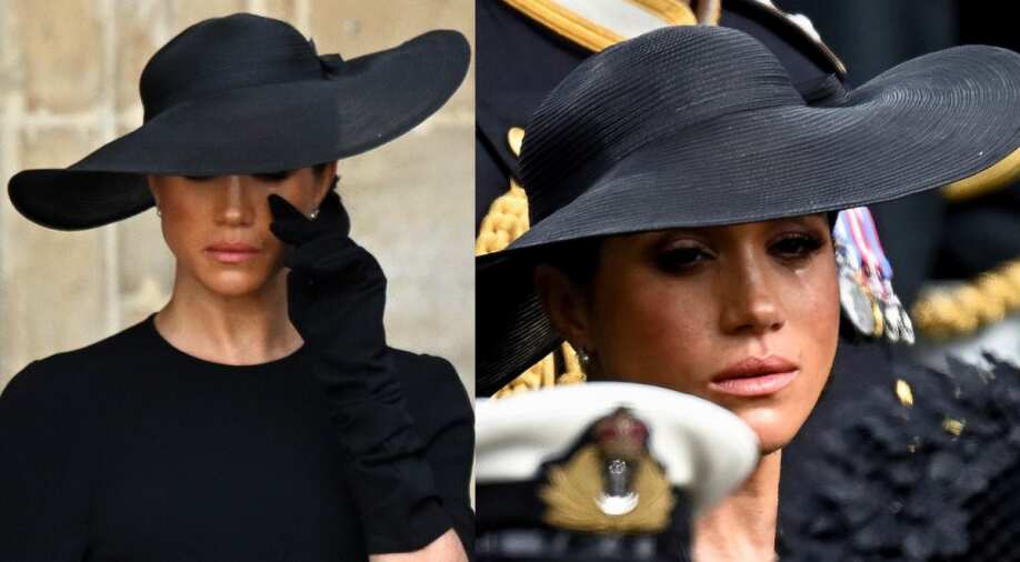 Meghan Markle waves tearful goodbye to Queen Elizabeth II at her ...