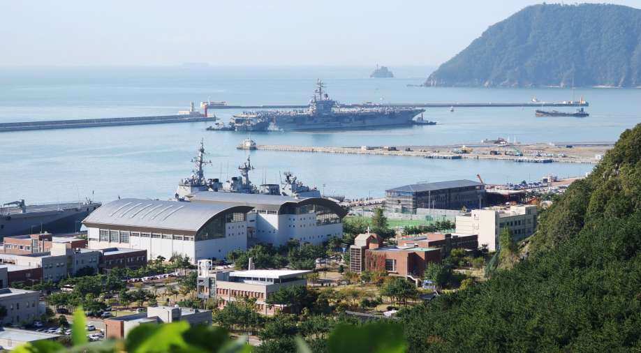 US aircraft carrier arrives in South Korea, docks at Busan as warning ...