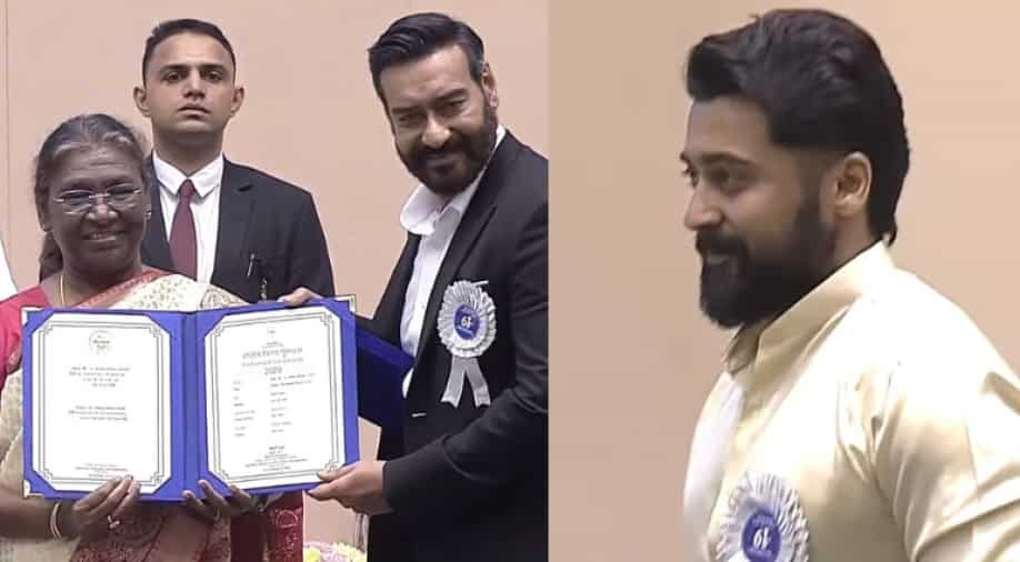 68th National Film Awards 2022 Ceremony: Ajay Devgn and Suriya receive ...