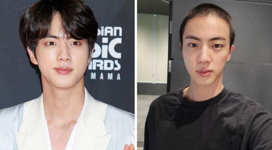 BTS' Jin joins military service, debuts his buzz cut look on social ...