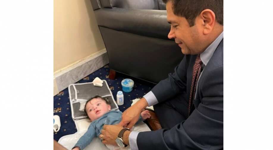 Rep Jimmy Gomez changed diapers and fed his son while the House chose a ...
