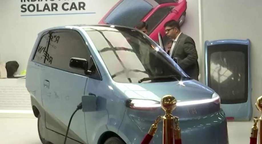 India unveils prototype of solar car at auto show focused on clean ...