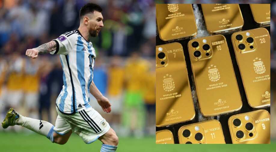 Lionel Messi gifts gold iPhones to his Argentina World Cup-winning ...