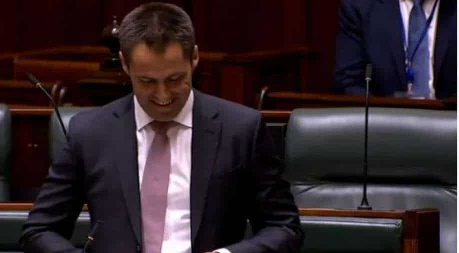 Australian MP Nathan Lambert proposes to partner in Parliament. Watch ...