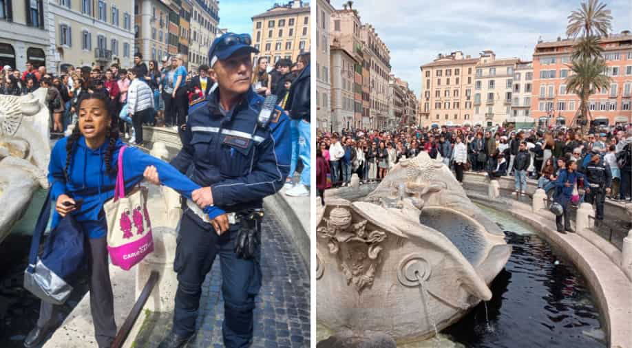WATCH | Climate activists in Rome turn 17th-century landmark fountain ...