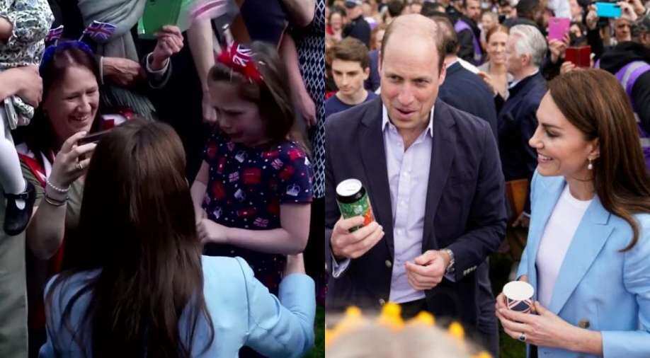 Oh so cute! Kate Middleton hugs and consoles crying girl on Windsor ...