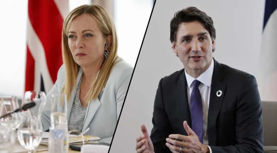 Justin Trudeau and Giorgia Meloni spar publicly over LGBTQ rights at G7 ...