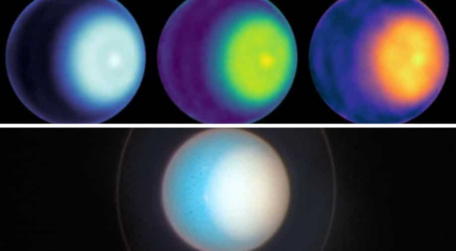 In a first, NASA finds strong cyclone swirling on north pole of Uranus ...
