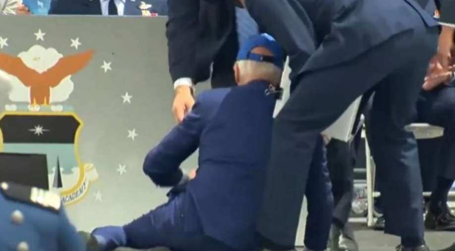Video: US President Biden takes yet another tumble, this time at Air ...