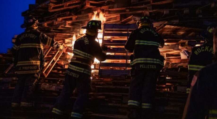Firefighters set pallets on fire during Independence Day celebrations ...
