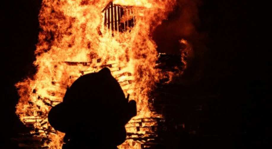 Firefighters set pallets on fire during Independence Day celebrations ...
