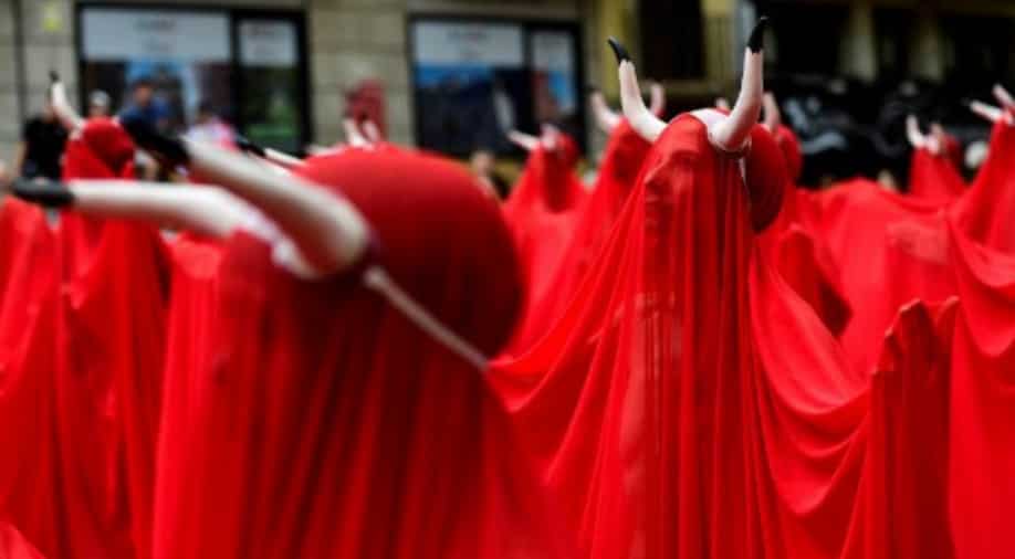 Pro-animal rights activists protest against bullfighting in Spain ...