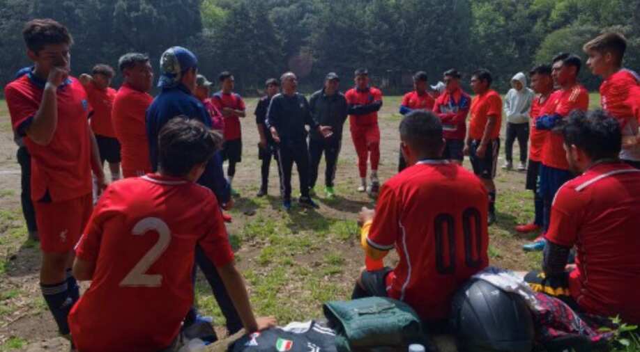 Mexican volcano crater home to 'unique' football pitch - World News