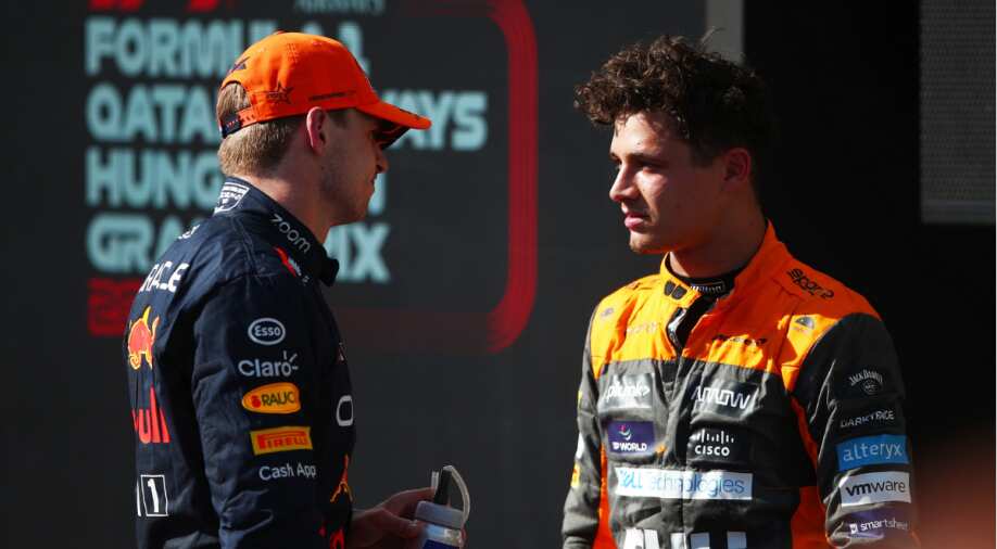 Formula One: Second-placed Lando Norris breaks Hungarian GP winner Max Verstappen's trophy ...