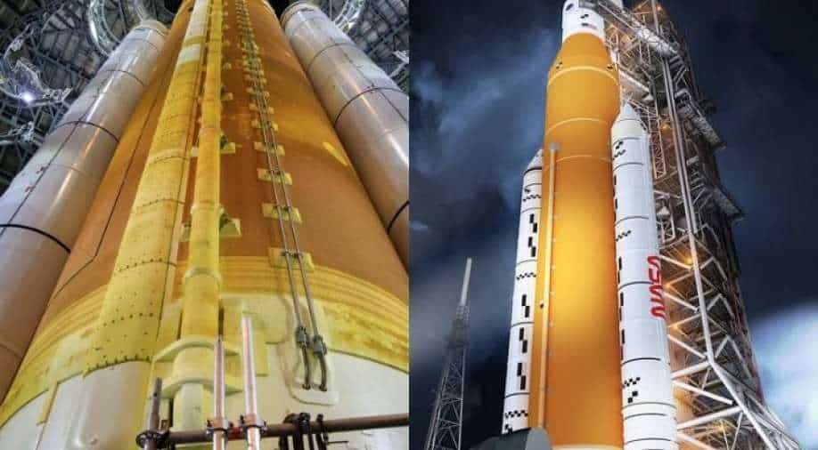 In Pics | NASA scientists inspect Artemis 2 booster At Florida's ...