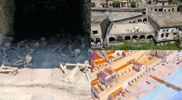Ancient Herculaneum beach buried by Mount Vesuvius 2,000 years ago ...